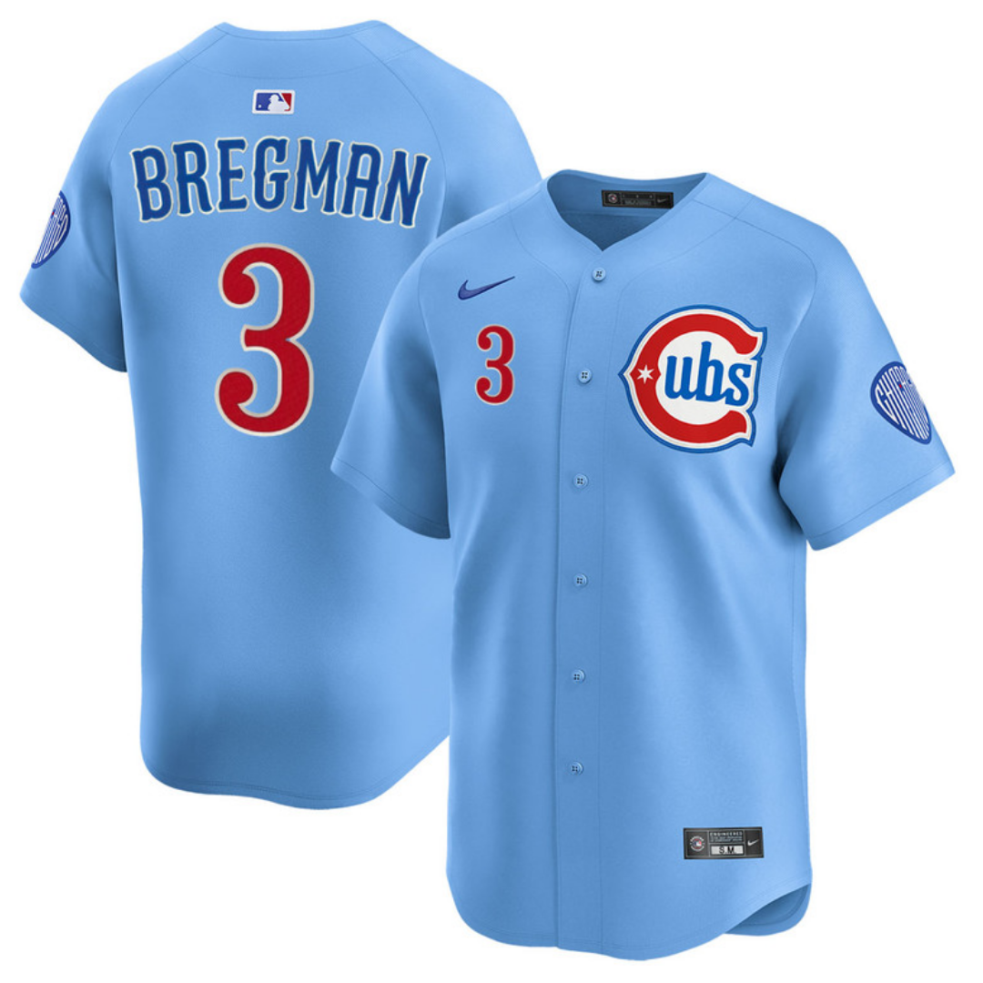 Chicago Cubs Alex Bregman Blues Alternate Limited Baby Blue Jersey by ...